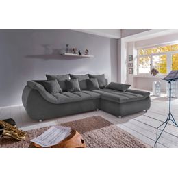 Ecksofa Inosign, B:270cm H:90cm T:170cm, grau, Microfaser PRIMABELLE (100% Polyester) / Struktur (82% Polyester, 9% Viscose, 7% Baumwolle, 2%