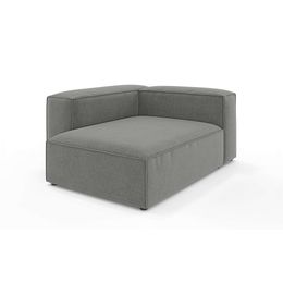 Ottomane OTTO HOME, B:130cm H:72cm T:160cm, grau, 100% Polyester, Sofas, "XL HAILY links/rechts bestellbar, extra tief, Maße B/T/H: 130/160/72cm",
