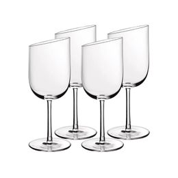 Villeroy & Boch VILLEROY & BOCH Weißweinglas "Weißweingläser NewMoon 300 ml 4er Set transparent", transparent, Trinkgefäße