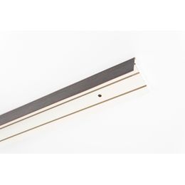 Gardinenschiene Garesa, L:260cm, grau, Kunststoff, Gardinenstangen, "Kunststoffschiene mit Blende", Deckenmontage, verl&auml;ngerbar, einfache Montage,