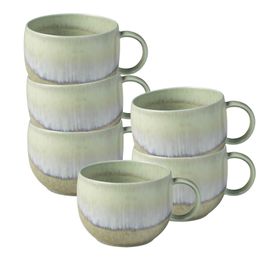 Tasse "Kaffeetassen Perlemor Alga 190 ml 6er Set gr&uuml;n", 6 tlg., gr&uuml;n, LIKE. BY VILLEROY & BOCH, Trinkgef&auml;&szlig;e