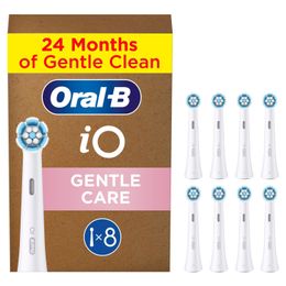 Oral-B Herren Aufsteckbürsten "iO Sanfte Reinigung", 8 Stk., weiß, Zahnbürstenköpfe, fortschrittliche Plaque-Entfernung, für empfindliches Zahnfleisch