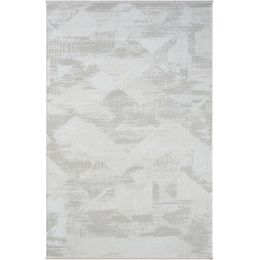 Teppich, B:200cm H:10mm L:290cm, beige, MyFlair M&Ouml;BEL & ACCESSOIRES, Polyester, Wohnzimmer, Teppiche, "My Life, LAGERR&Auml;UMUNG", Kurzflor, Retro-Style,