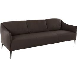 3-Sitzer W.Schillig, B:224cm H:78cm T:84cm, braun, Longlife Xtra-Leder Z59: Glattleder mit modischer Pr&auml;gung. Hautst&auml;rke 0, 9 - 1, 1 mm., Sofas,