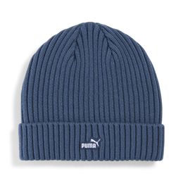 Puma Herren Beanie "Essentials Patch Beanie Erwachsene"schwarz indigo blau, Obermaterial: 3% Polyamid, 95% Polyacryl, 2% Polyester, Mützen