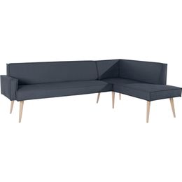 Eckbank, B:158cm H:84cm T:239cm, grau, exxpo - SOFA FASHION, 100% Polyester, Esszimmer, Sitzb&auml;nke, "Lungo, moderne Kedernaht, bequem und elegant,