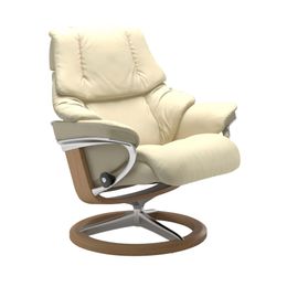 stressless Relaxsessel "Reno" Set, Relaxsessel mit Hocker, mit Hocker, mit Signature Base, Gr&ouml;&szlig;e S, M & L, Gestell Eiche
