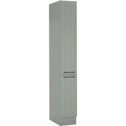 Vorratsschrank, B:30cm H:211cm T:57cm, gr&uuml;n, BASIC BY BALCULINA, Holzwerkstoff, K&uuml;che, Schr&auml;nke, "Marsi", Breite 30 cm, T&uuml;ranschlag wechselbar, mit