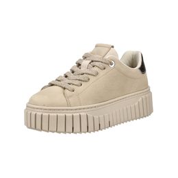 Tamaris Damen Plateausneaker "Tamaris Sneaker Veloursleder", Gr. 41antelope, Veloursleder, Schuhe