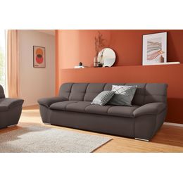 3-Sitzer DOMO collection, B:232cm H:76cm T:96cm, grau, Sofas, "Lagoa, moderne Sitzheftung, bequem und komfortabel", frei im Raum stellbar, in gro&szlig;er