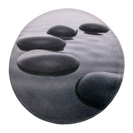 Badematte Sanilo, H:15mm, schwarz, Polyester, Badematten, "Black Stones", Memory Schaum