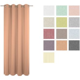 Vorhang WIRTH, B:141cm H:255cm, grau, Jacquard, Baumwolle, Polyester, Wohnzimmer, Gardinen, "Sunday", nach Ma&szlig;