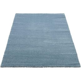 Teppich, B:80cm H:20mm L:300cm, blau, OCI DIE TEPPICHMARKE, Polypropylen (PP), Wohnzimmer, Teppiche, "NEW VILLA MELANGE, auch als L&auml;ufer", dicht