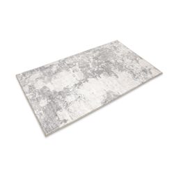 Badematte Wecon Home, H:5mm, grau, Polyester, Badematten, "Samu", Marmor Design, waschbar, rutschfest, schnell trocknend, Badteppich