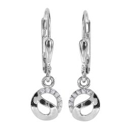 OSTSEE-SCHMUCK Damen Paar Ohrh&auml;nger "OSTSEE-SCHMUCK Ohrh&auml;nger Romina Ohrh&auml;nger Romina", 22 x 7mm, Silber 925 (Sterlingsilber), wei&szlig;, Silber 925