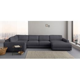 Wohnlandschaft Places of Style, B:405cm H:84cm T:224cm, grau, 92% Polyester 8% Nylon, Sofas, "Bloomfield, Mega Polsterprogramm, Breite 405cm, viel