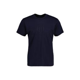 Gant Damen T-Shirt "T-Shirt REG TONAL SHIELD T-SHIRT 1er Pack", blau, Gr. M, Obermaterial: 100% Baumwolle CO., Shirts