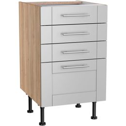 Unterschrank KOCHSTATION, B:50cm H:87cm T:58,4cm, grau, K&uuml;che, Schr&auml;nke, "KS-Ahus", Breite 50 cm