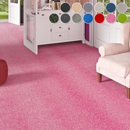 my home Teppichboden "Zephyra, Schlinge, Made in Netherlands", B : 400cm 1 Stk., 8mm, L: 800cm, rosa, Schlafzimmer, Teppiche, Uni Farben, Breite 400