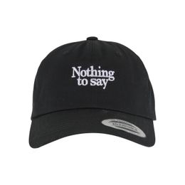 MisterTee Herren Snapback Cap "MisterTee Nothing To Say Wooly Combed Cap"schwarz, 100% Baumwolle, Caps