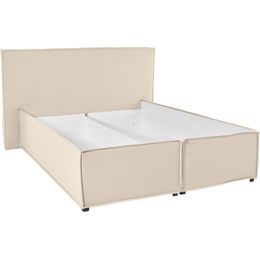 Polsterbett, B:193cm L:213cm, beige, LeGer Home by Lena Gercke, 100% Polyester, Betten, "Isaline", wahlweise ohne Matratze oder mit 3 Matratzenarten,