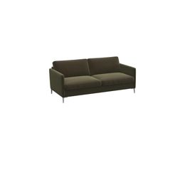 2,5-Sitzer FLEXLUX, B:181cm H:85cm T:92cm, gr&uuml;n, 100% Polyester, Sofas, "Fiore, super Sitzkomfort durch Kaltschaum im Sitz", schmale Armlehnen, F&uuml;&szlig;e