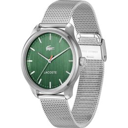 Lacoste Herren Quarzuhr "LISBON", silber, Armbanduhren, Armbanduhr, Herrenuhr, Edelstahlarmband, analog