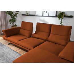 Ecksofa W.Schillig, B:291cm H:94cm T:164cm, braun, Longlife Xtra-Leder Z69: Das feinnarbige, gedeckte Softleder Z69 besticht durch seine