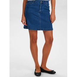 Nümph NÜMPH Damen Midirock "Nümph Denim skirt NULULU"medium blau denim, Gr. 38, Obermaterial: 98% Baumwolle, 2% Elasthan, Röcke