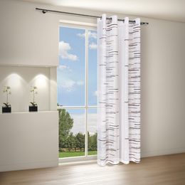 Gardine Happy Home, B:140cm H:245cm, braun, Scherli, Polyester, Wohnzimmer, Gardinen, "LORNA", HxB: 245x140