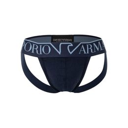 Emporio Armani Herren String "Jockstrap Megalogo 1er Pack", Gr. XL, blau, Obermaterial: 95% Baumwolle CO. 5% Elasthan EL., Unterhosen