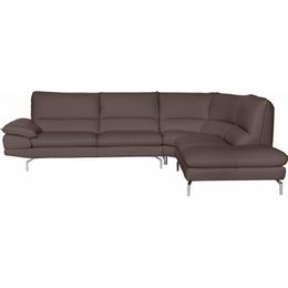 Ecksofa Calia italia, B:297cm H:87cm T:97cm, braun, Leder BULL - 100% Leder;Leder SORRRENTO - 100% Leder, Wohnzimmer, Sofas, "Dave, italienisches