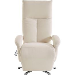 Sit & More TV-Sessel SIT & MORE, B:74cm H:117cm T:85cm, wei&szlig;, 98%Polyester, 2%Polyamid, Sessel, "Tycoon mit Kopfteilverstellung und 360 Drehfunktion", wahlweise
