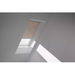 Velux Verdunklungsrollo "DKL 4579S, Farbe: sandbeige gep.", M08, stufenlos positionierbarsandbeige gep., alufarben, Rollos, alufarbene