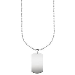 Bruno Banani Herren Edelstahlkette "Schmuck Geschenk Halskette Dog Tag Kugelkette", Edelstahl, L: 55 B: 2,3mm, silber, Edelstahl, B:2,3mm, Halsketten