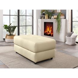 Polsterhocker Home Affaire, B:105cm H:52cm T:60cm, beige, Kunstleder;Webstoff (95% Polyester5% Nylon) /Scheuertouren 40.000, Pilling