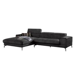 Ecksofa W.Schillig, B:303cm H:70cm T:193cm, grau, Stoff S37 (100% Polyester): Luxus-Microfaser in Lederoptik, Wohnzimmer, Sofas, "piedroo, Designsofa