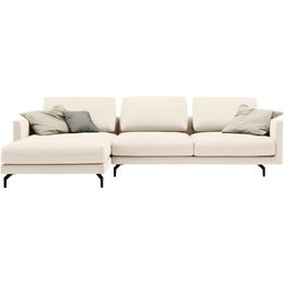 Ecksofa, B:280cm H:91cm T:172cm, wei&szlig;, CREATION BY ROLF BENZ, Wohnzimmer, Sofas, "CR.414, Designecksofa, Polsterecke, L-Form", wahlweise aus feinstem