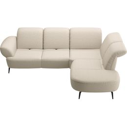 Sit & More Ecksofa SIT & MORE, B:302cm H:91cm T:270cm, beige, 95%Polyester 5%Polyamid, Wohnzimmer, Sofas, "Dance, L-Form, inkl. Sitztiefenverstellung", inkl.