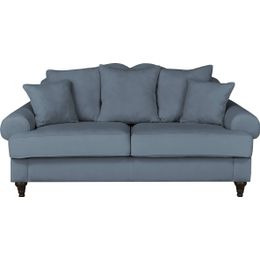 3-Sitzer Home Affaire, B:200cm H:95cm T:100cm, blau, Sofas, "WESTMINSTER", mit Federkern-Polsterung
