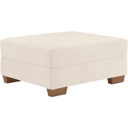 Hocker MR. COUCH, B:98cm H:44cm T:82cm, beige, Novaclean Avanti (100% Polyester), Wohnzimmer, Hocker, "Hilla", Mit DuraSpring-Taschenfederkern, bis
