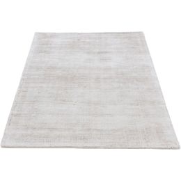 Teppich CarpetFine, B:120cm H:13mm L:170cm, beige, Viskose, Wohnzimmer, Teppiche, "Ava Viskoseteppich", Seidenoptik, leichter Glanz, auch als L&auml;ufer