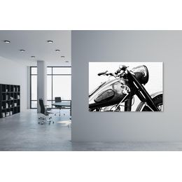 Leinwandbild queence, B:90cm H:60cm T:3cm, schwarz, Leinwand, Wohnzimmer, Bilder, "The Motorcycle", mit sehr guten Schallabsorptions-Eigenschaften