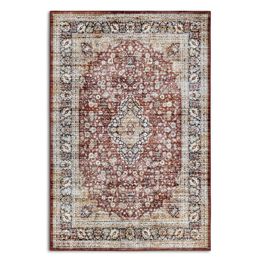 Teppich Hanse Home, B:80cm H:5mm L:150cm, rot, Polyester, Wohnzimmer, Teppiche, "Aurora", Kurzflor, Anti Rutsch, Orient, Vintage, Klassisch,