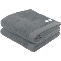 Handtuch Tom Tailor HOME, B:50cm L:100cm, grau, Frottier, Frottier, Handt&uuml;cher, "COLOR BATH", 100% Baumwolle, 50x100 cm, uni, gro&szlig;e Farbauswahl