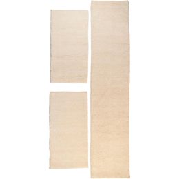 Bettumrandung my home, H:25mm, beige, Obermaterial: 100% Wolle, Schlafzimmer, Bettumrandungen, "Mohan", handgekn&uuml;pft, Bettvorleger, L&auml;ufer-Set f&uuml;r