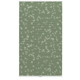 Plissee Gardinia, B:40cm H:130cm, gr&uuml;n, Obermaterial: 100% Polyester, Badezimmer, Plissees, "Dekor Ginkgo Oesyter Mushroom", Klemmtr&auml;ger mit