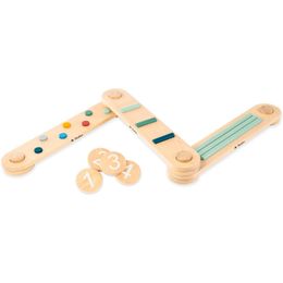 Pinolino Kinder Balancetrainer "Balance-Set »Kari« mit Parcours und Steinen mit Zahlen", B/H/L: 15cm x 7cm x 80cm Ø, beige, B:15cm H:7cm L:80cm,