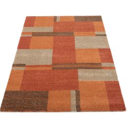 Teppich, B:200cm H:20mm L:290cm, orange, OCI DIE TEPPICHMARKE, Kunstfaser, Wohnzimmer, Teppiche, "Castle Beppo", Kurzflor, Wohnzimmer