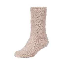 Camano Damen Socken "warm & cozy", Gr. 39, beige, Elasthan, Polyester, unifarben, Socken, mit elastischem Bund